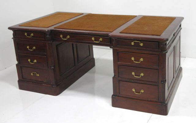 Mahogany reproduction Partner's desk