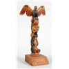 Simon Charlie Totem Carved with Eagle, Whale and Bear 16" H. 5" W. Good ...