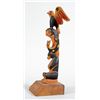 Simon Charlie Totem Carved with Eagle, Whale and Bear 16" H. 5" W. Good ...