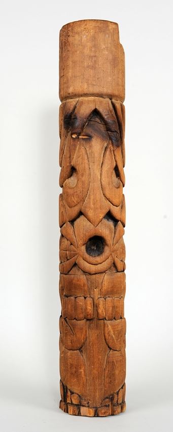Northwest Coast Totem Carved in the Round with Various Figures 31 1/4 ...