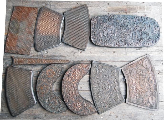 Lawrence shop lead and brass embossing plates
