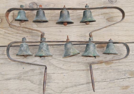 set of antique hame bells