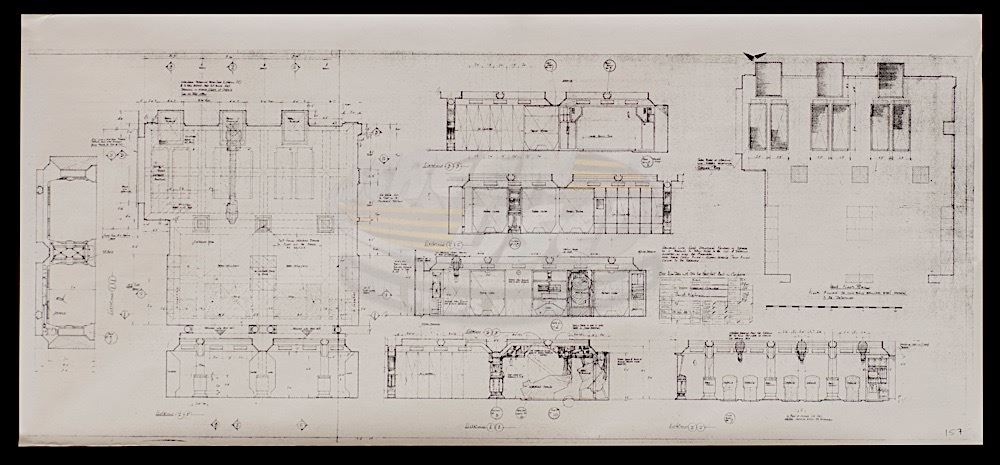 Aliens - Original Production Used USS Sulaco Interior Blueprint