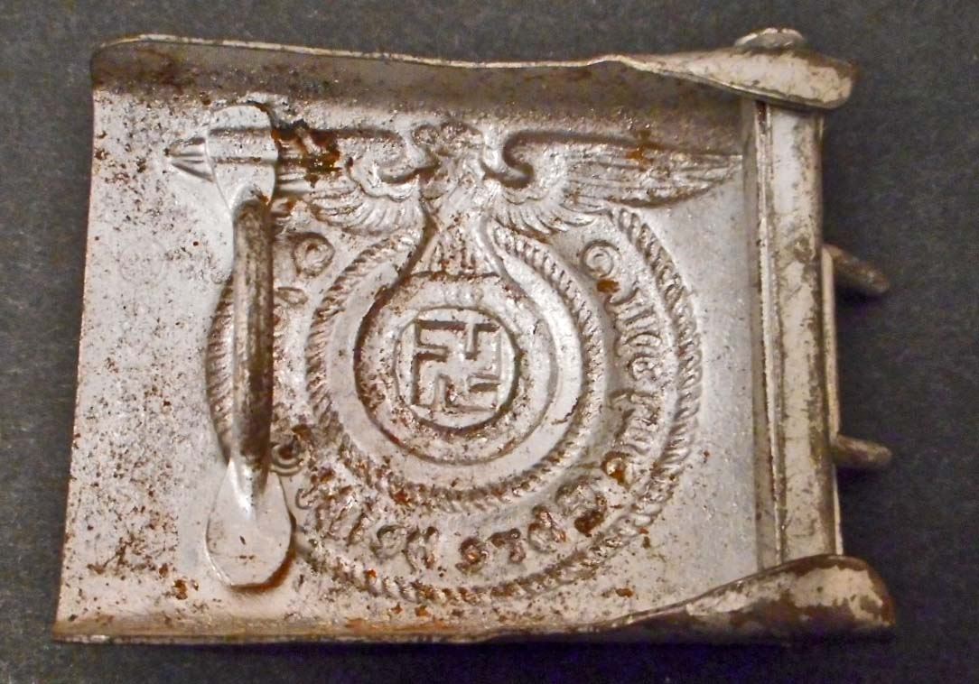 GERMAN NAZI WAFFEN SS SHULTZ STAFFEL ENLISTED MANS BELT BUCKLE