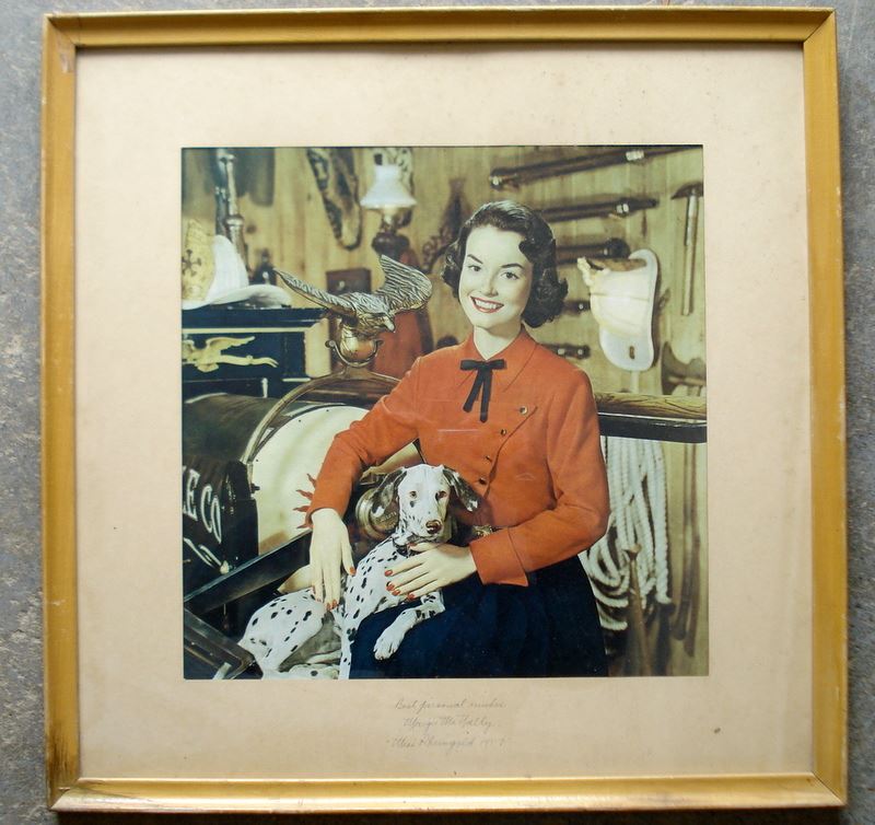 Miss Rheingold 1957 framed print signed in pen on mat "Best personal ...