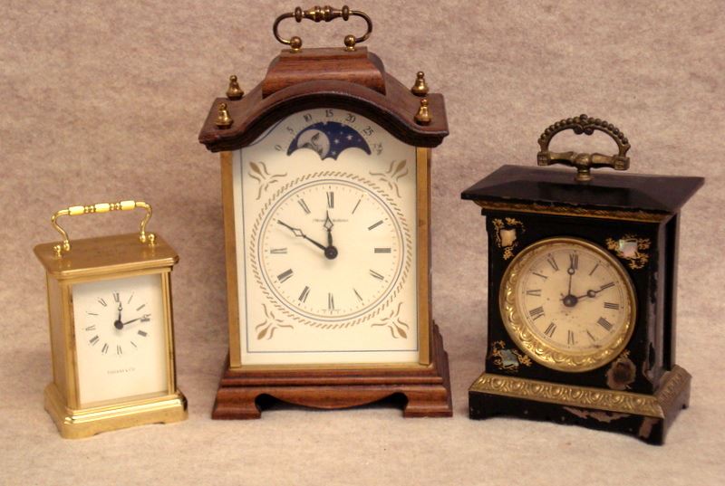 Three assorted clocks including two spring driven clocks 1) a Mason ...
