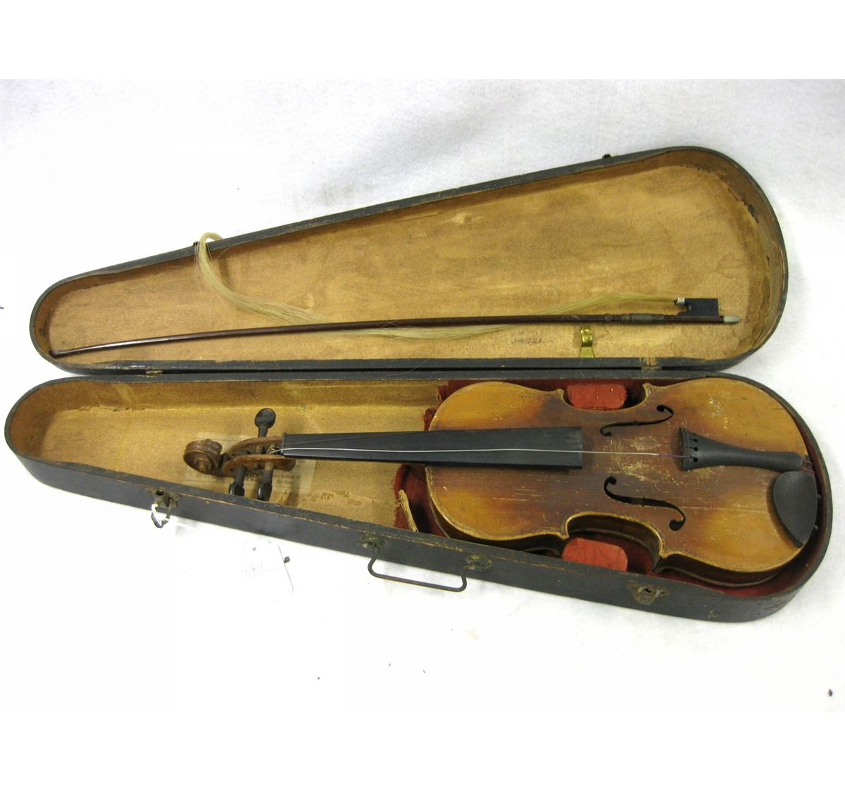 Late 19th/early 20thC Violin with a paper label "Antonius Stradivarius ...