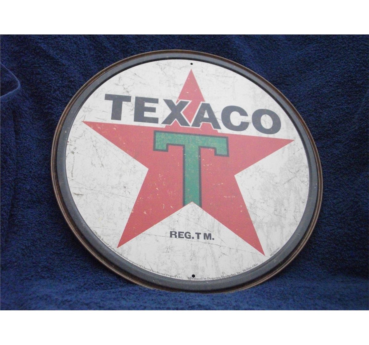 ROUND METAL SIGN "TEXACO"