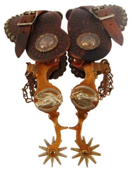 North and Judd Anchor Marked Horse Head Spurs