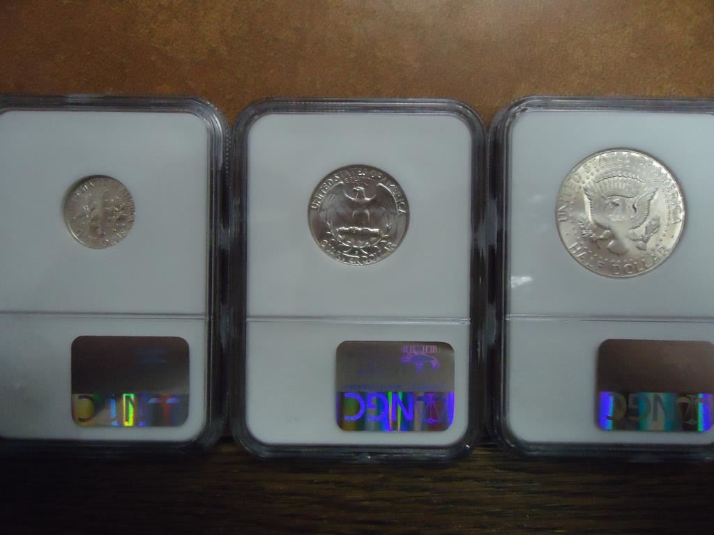 3 BINION SILVER HOARD COINS SEE DESCRIPTION