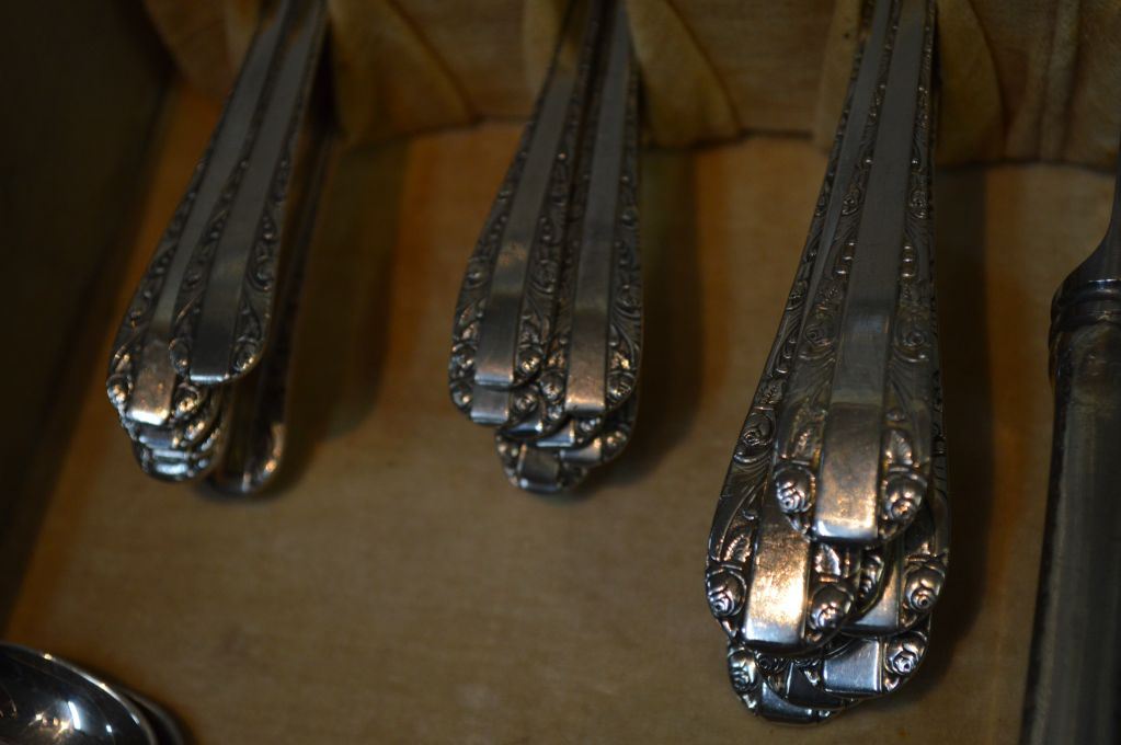 Birks sterling silver flatware "Rose Bower" including settings for ...