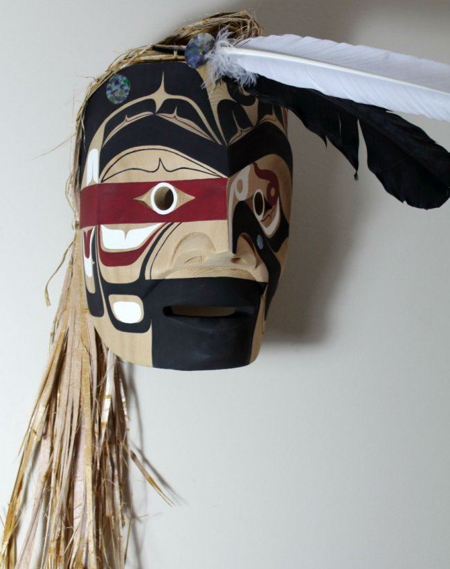 West Coast Native Makah Warrior Mask