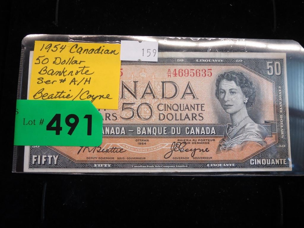 1954 Canadian $50 bank note