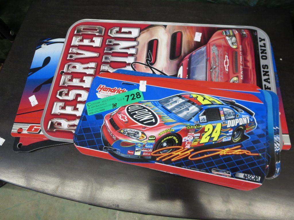 18 Cardboard NASCAR collectible signs