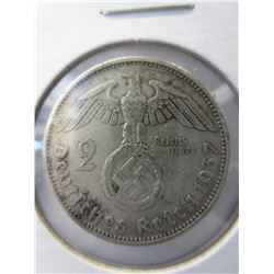 Authentic Nazi German WWII Eagle & Swastika coin