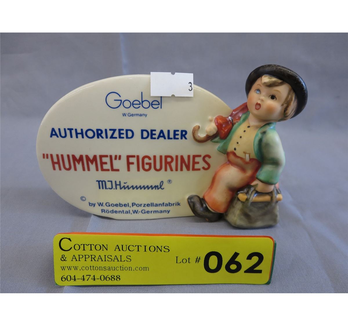 Vintage Goebel / Hummel Dealer display sign