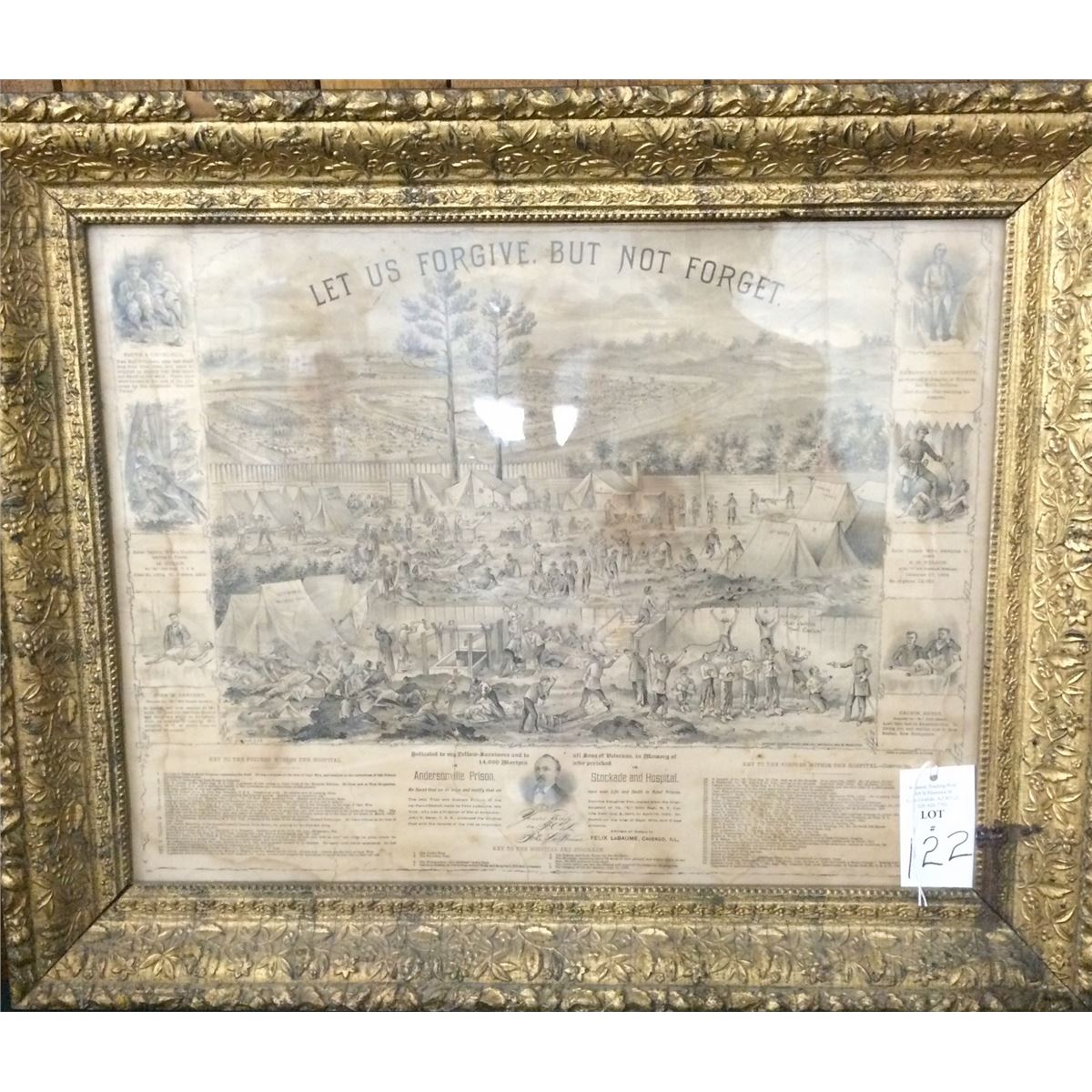 Vintage, Civil War, Andersonville Prison Sketch
