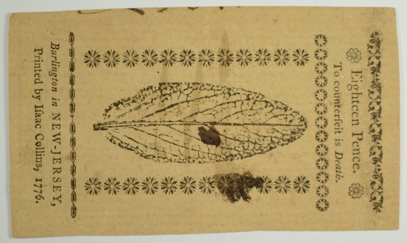 1776 EIGHTEEN PENCE NEW JERSEY NOTE