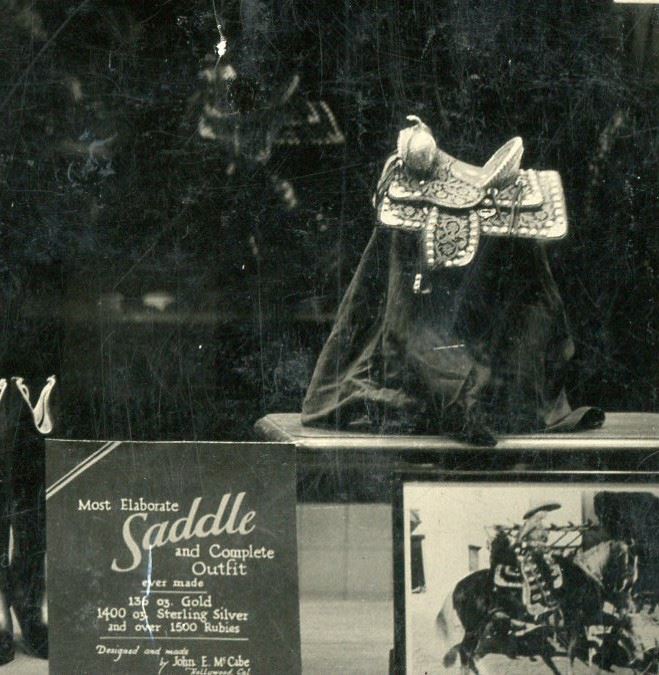 Important 1920s Hollywood Salesman Sample Saddle