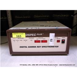 ORTEC DSPEC PLUS DIGITAL GAMMA RAY SPECTROMETER (print sequence:) F-103
