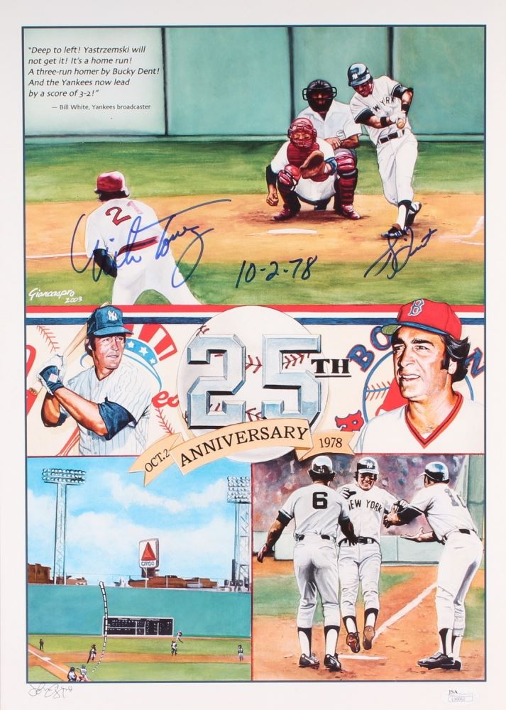 Bucky Dent & Mike Torrez Signed Yankees vs. Red Sox 13x18 Photo (JSA COA)
