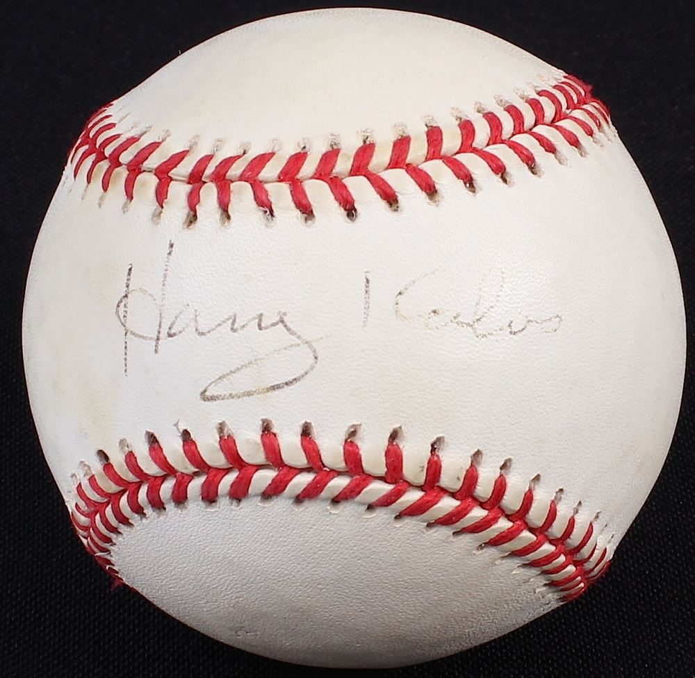 Harry Kalas Signed ONL Baseball (JSA LOA)