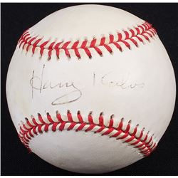 Harry Kalas Signed ONL Baseball (JSA LOA)