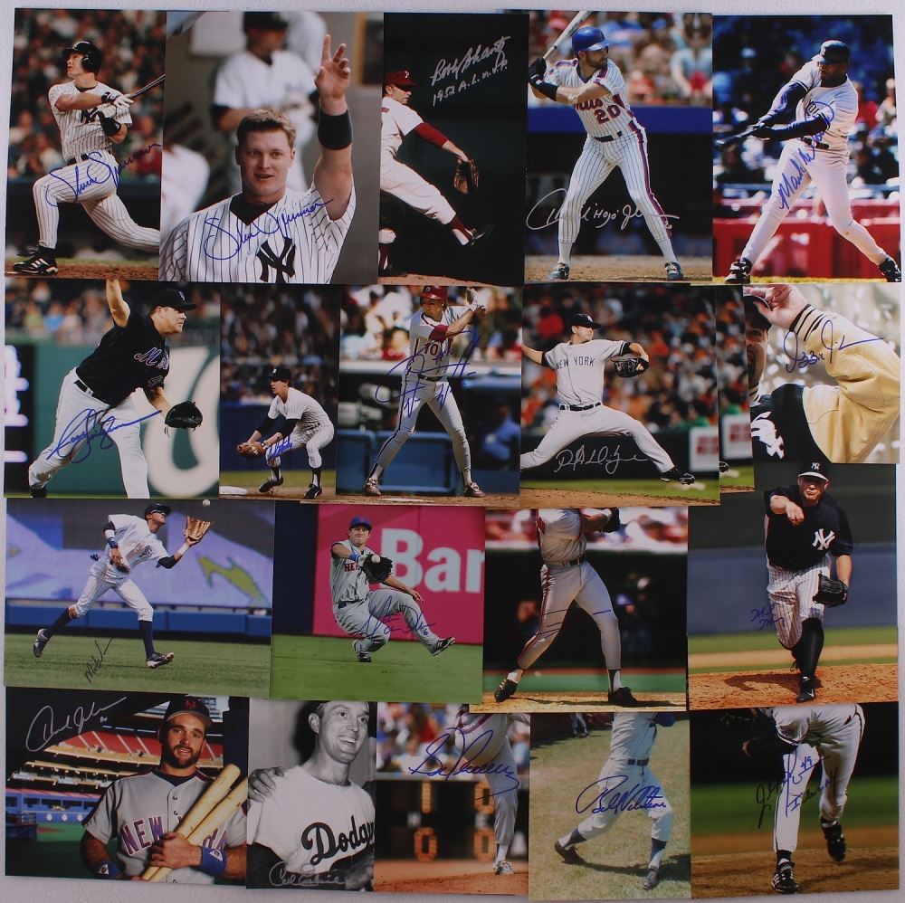 Lot of (20) Signed 8x10 Photos with Bobby Valentine, John Rocker, Sid ...