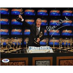 Alex Trebek Signed Jeopardy 8x10 Photo (PSA COA)