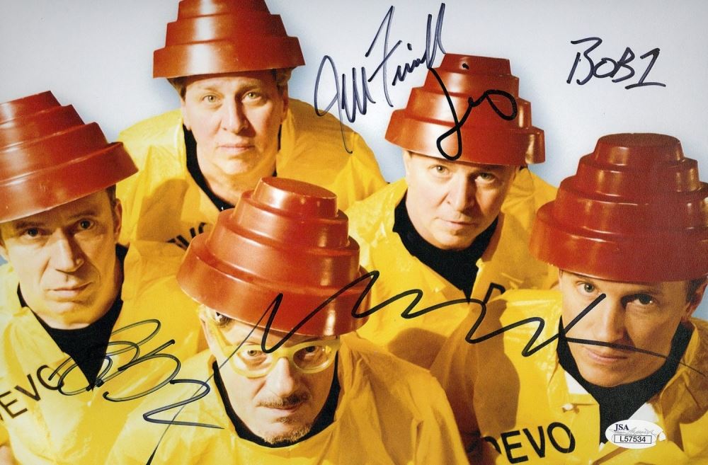 Devo Signed 8x12 Photo with Bob Casale, Bob Mothersbaugh, Gerald Casale ...