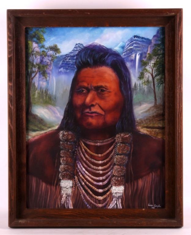 Chief Joseph Oil on Canvas Painting