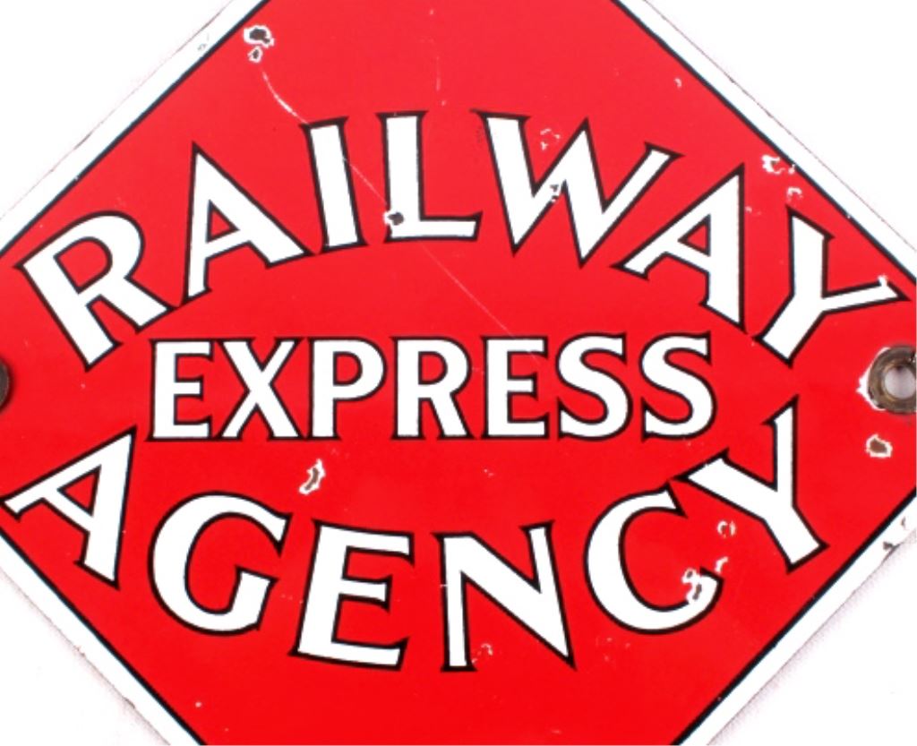 Railway Express Agency Porcelain Sign