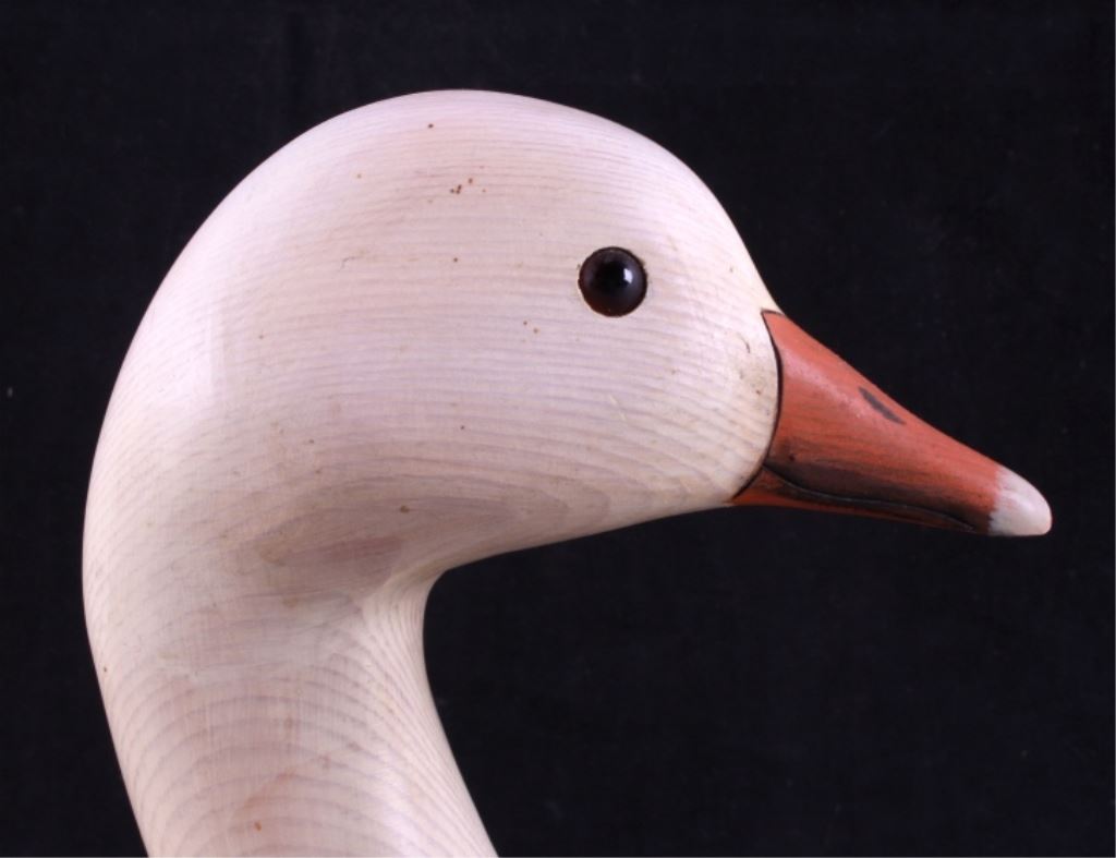 Carved Wooden Snow Goose by Big Sky Carvers
