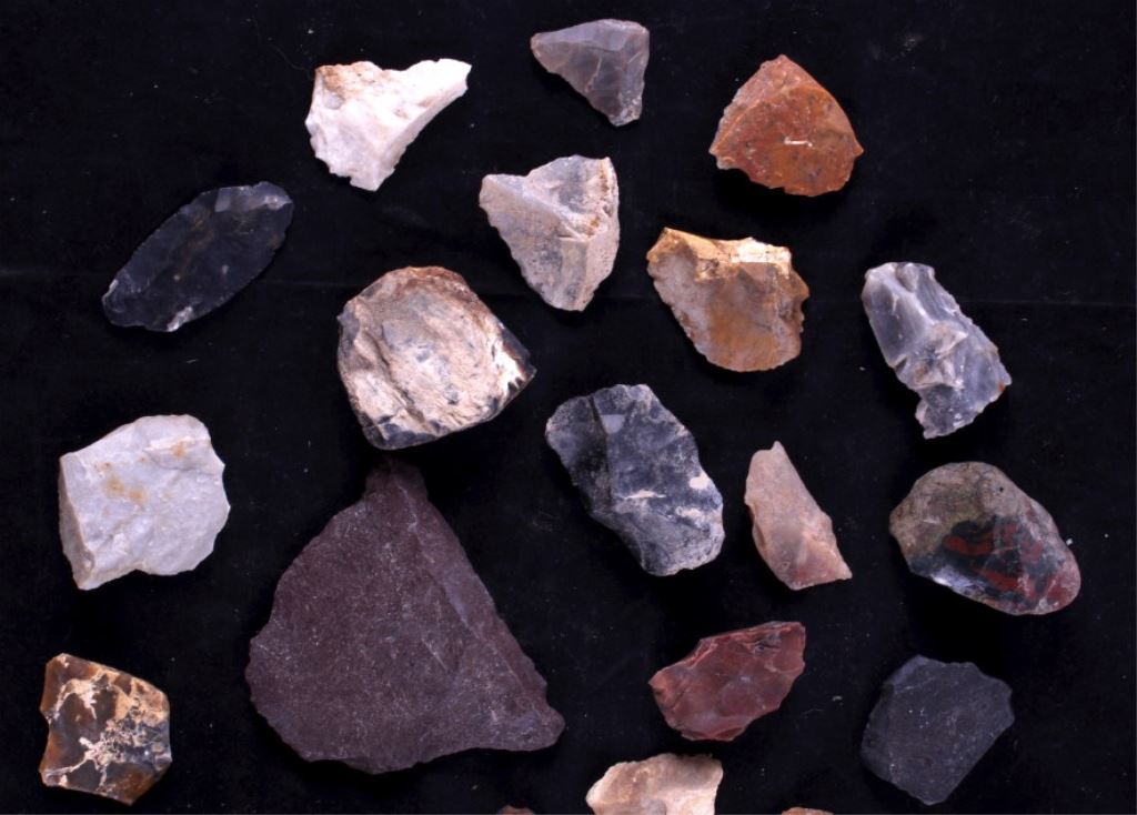 Native American Stone Scrapers and Tool Collection