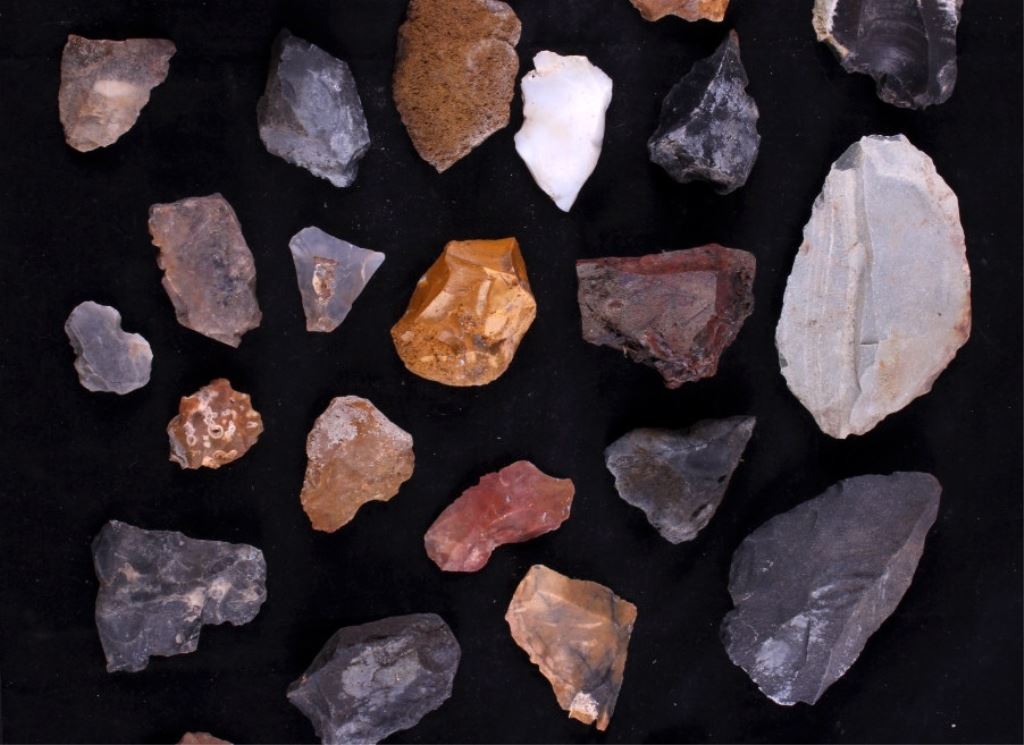 Native American Stone Scrapers and Tool Collection