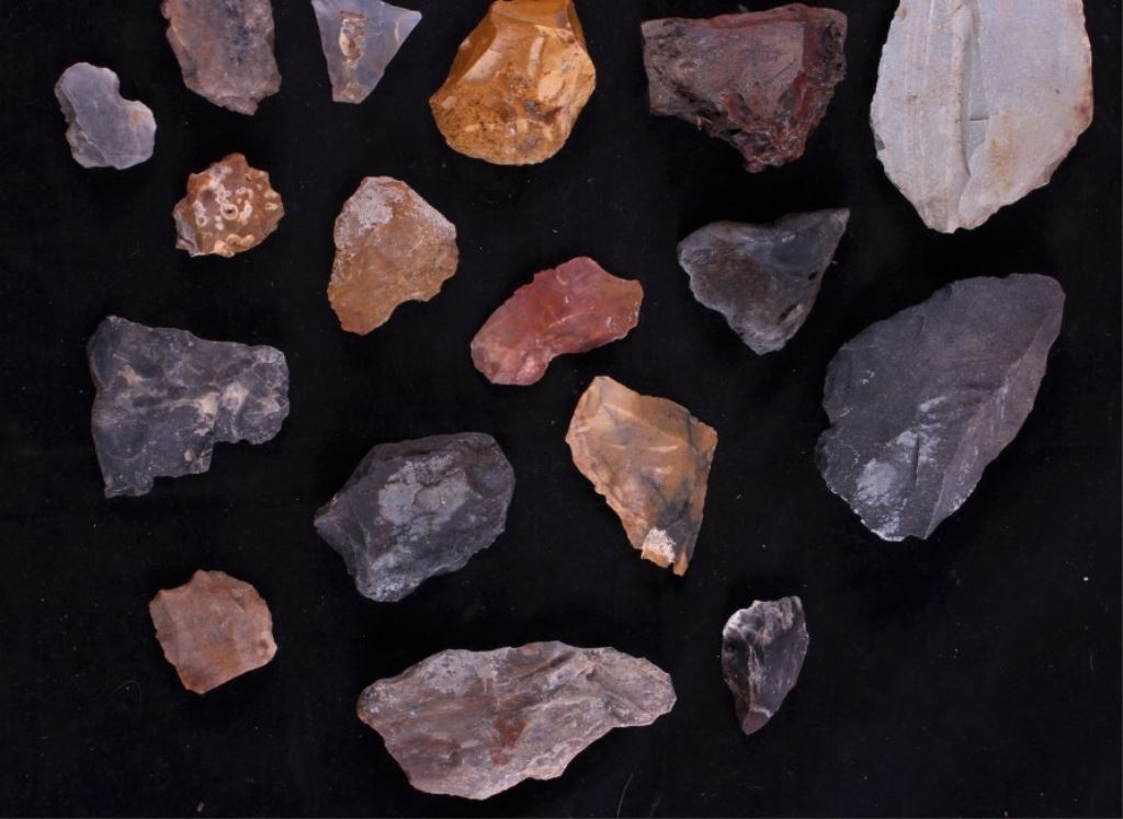 Native American Stone Scrapers and Tool Collection