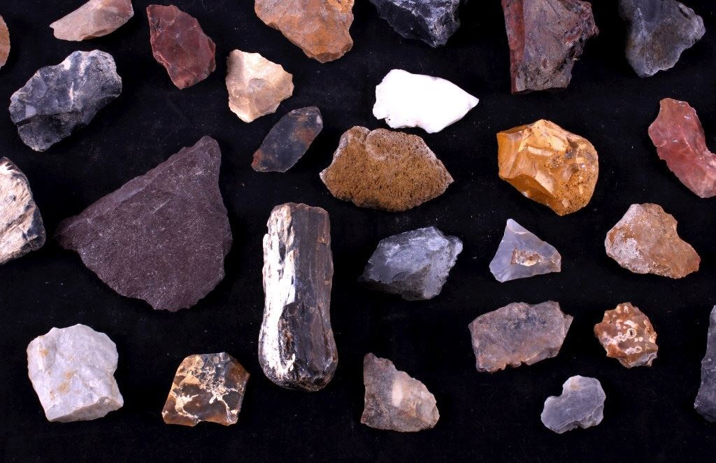 Native American Stone Scrapers and Tool Collection