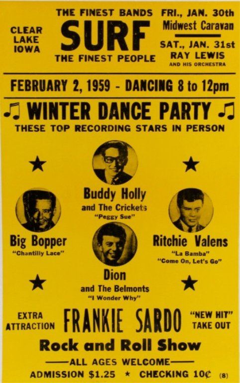 Buddy Holly Ritchie Valens Feb. 2 1959 Poster