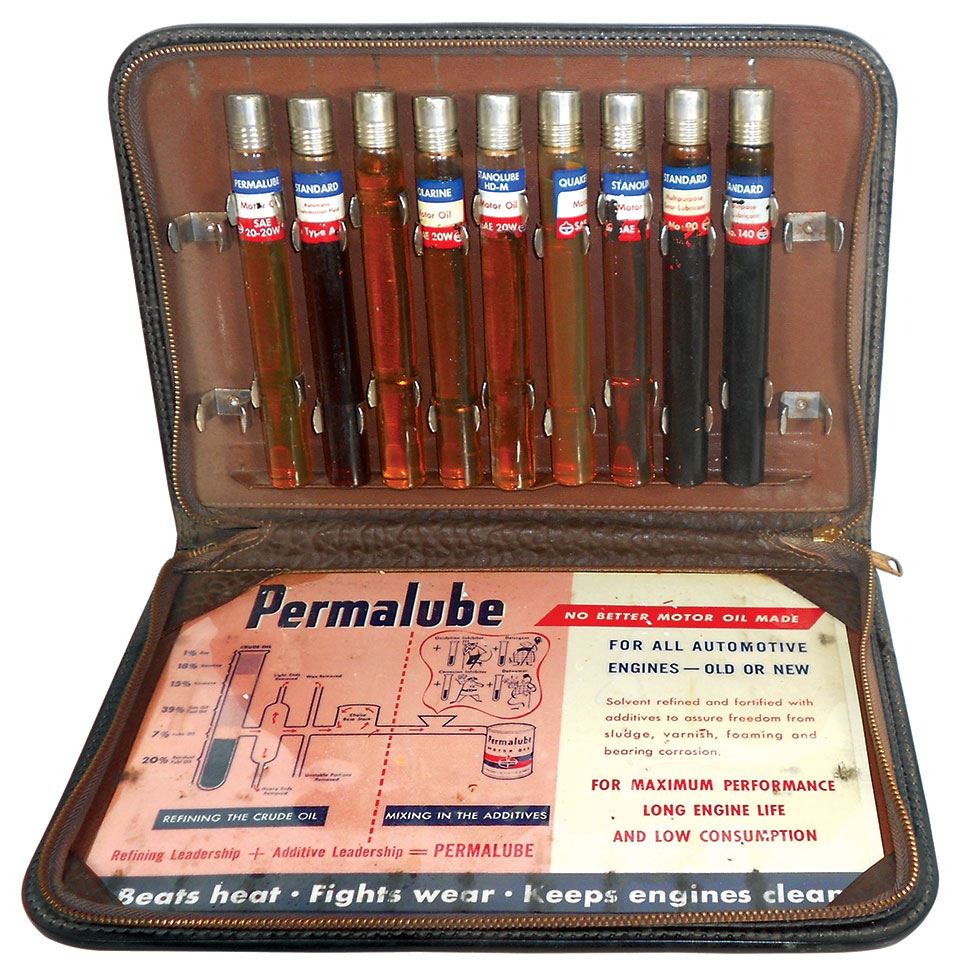 Petroliana salesman's sample case, Standard Oil Permalube embossed ...