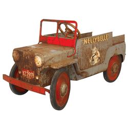 Child's pedal car, Roy Rogers "Nellybelle" jeep, pressed steel, mfgd by ...