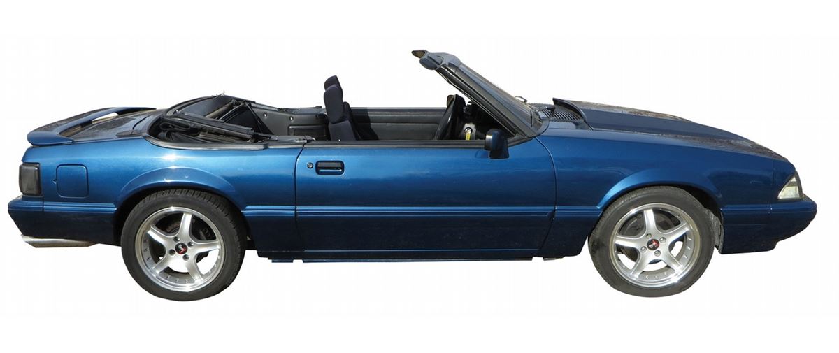 Automobile, 1992 Mustang Convertible. Dark blue. Fresh re-built 5.0 V-8 ...