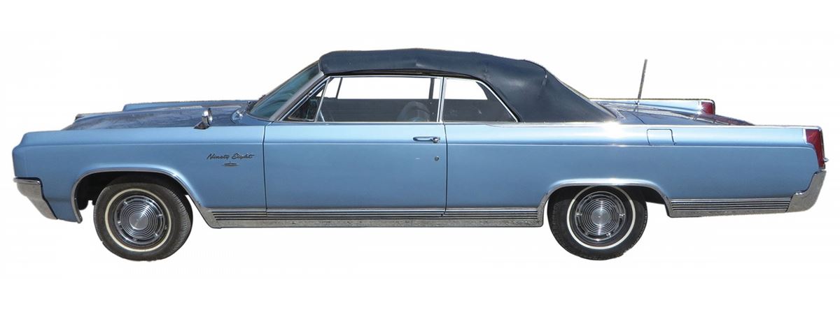 Automobile, 1963 Oldsmobile ?98? Ninety-Eight Convertible. This car has ...