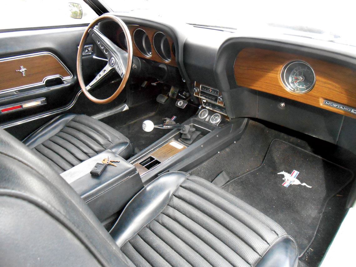 Automobile, 1969 Mustang Boss 429. Wimbledon white with black interior ...