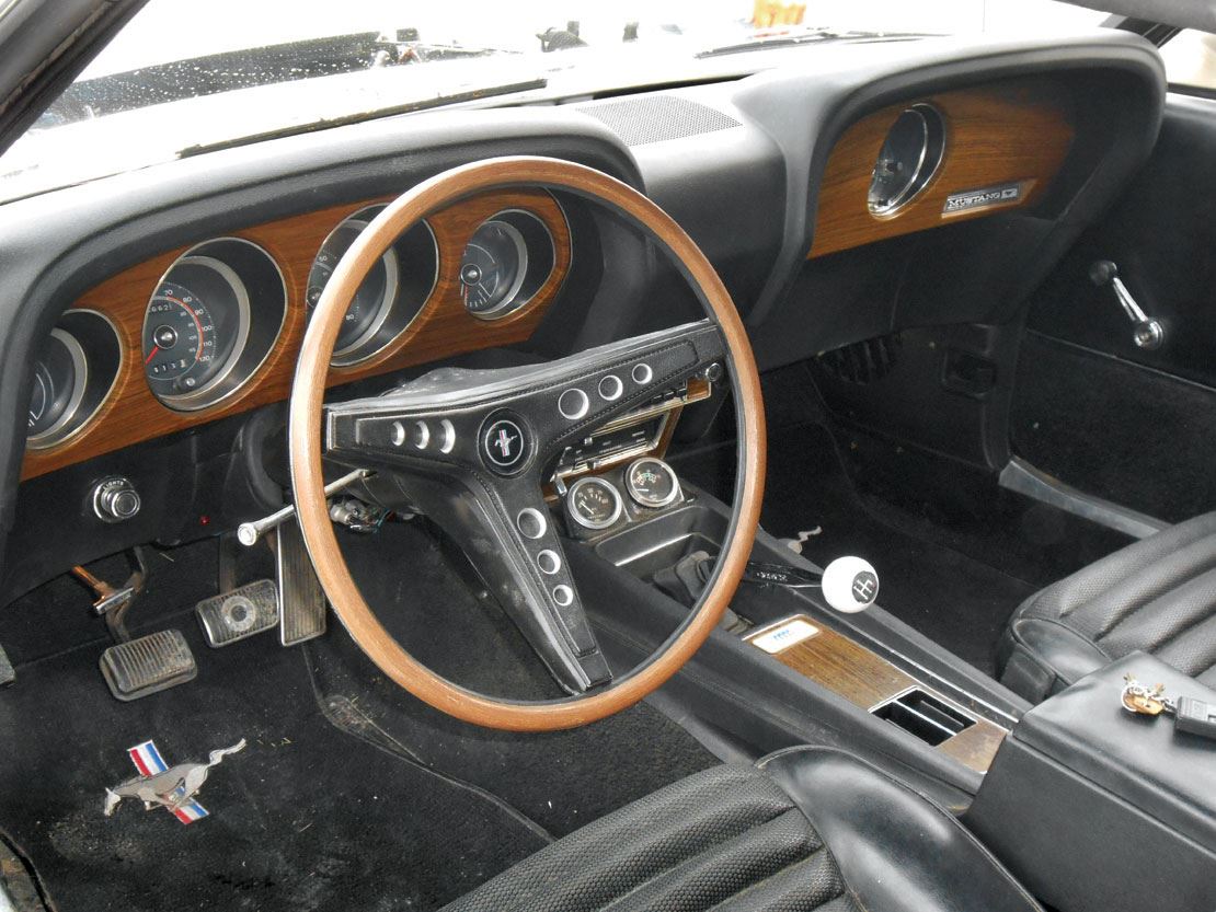 Automobile, 1969 Mustang Boss 429. Wimbledon white with black interior ...