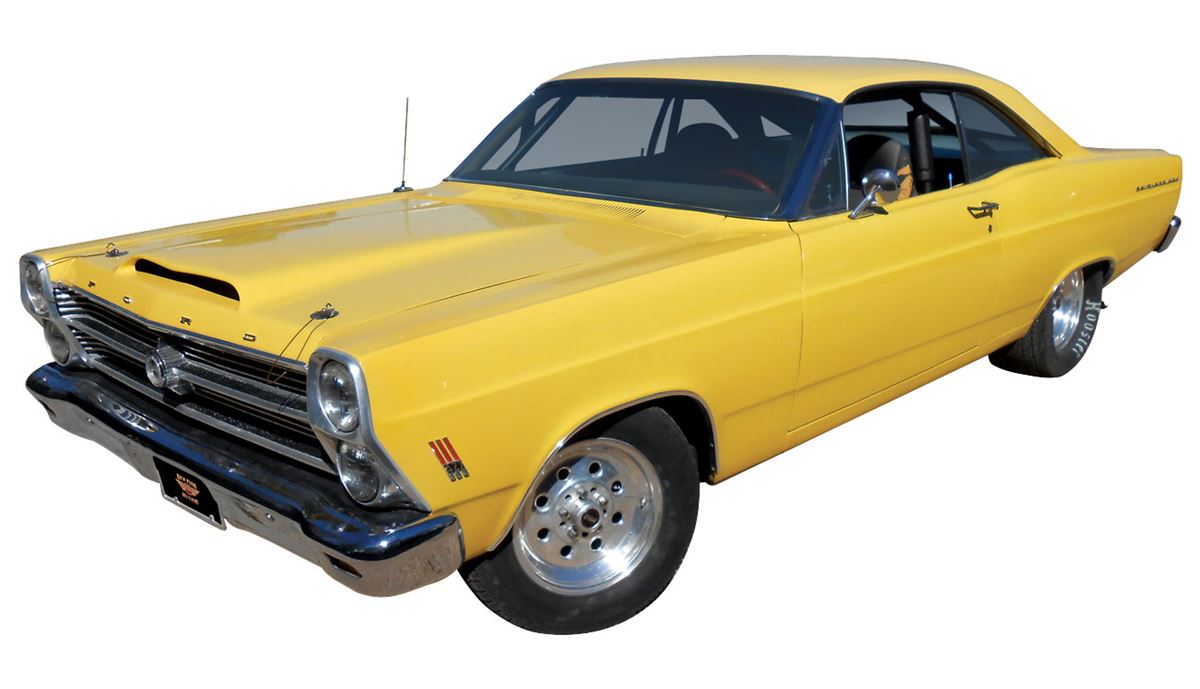 Automobile, 1966 Ford Fairlane 500 Clone. Yellow with black interior ...