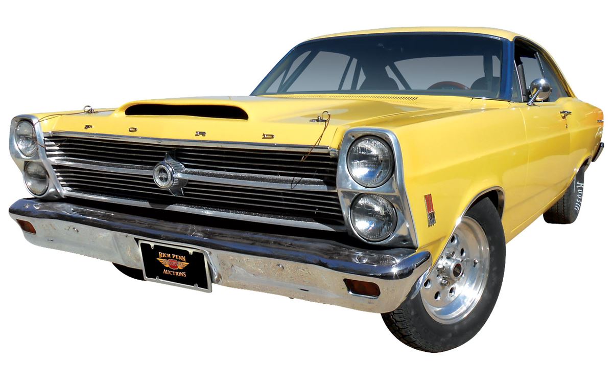 Automobile, 1966 Ford Fairlane 500 Clone. Yellow with black interior ...