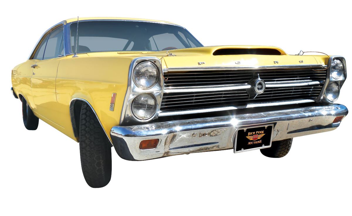 Automobile, 1966 Ford Fairlane 500 Clone. Yellow with black interior ...