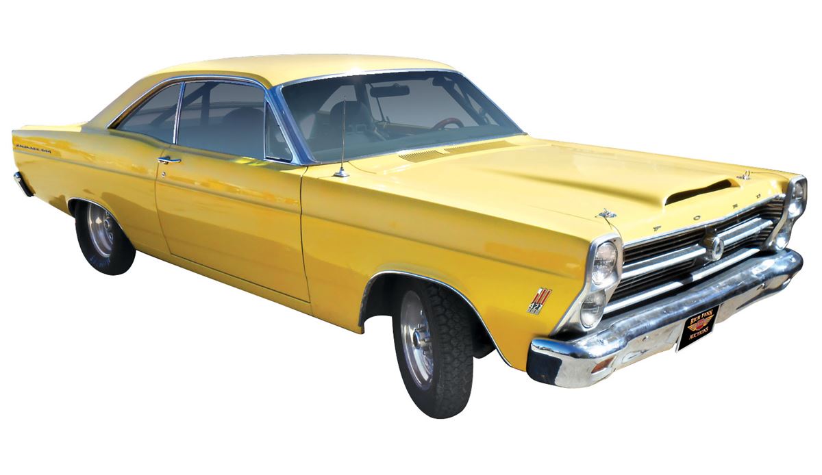 Automobile, 1966 Ford Fairlane 500 Clone. Yellow with black interior ...