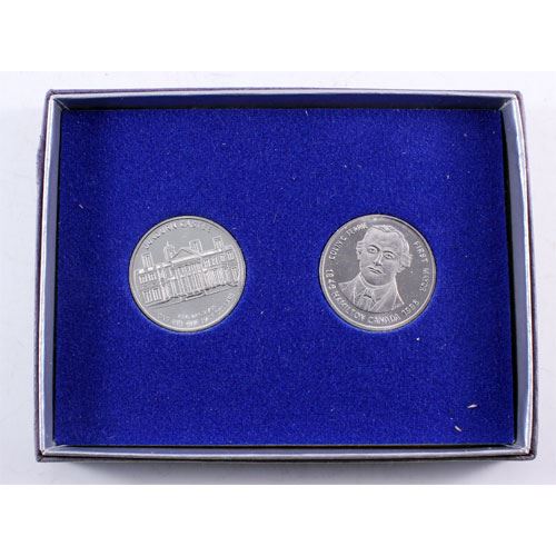 1996 Hamilton ON, 150th Birthday One and One Half Dollar 2-coin Mint ...