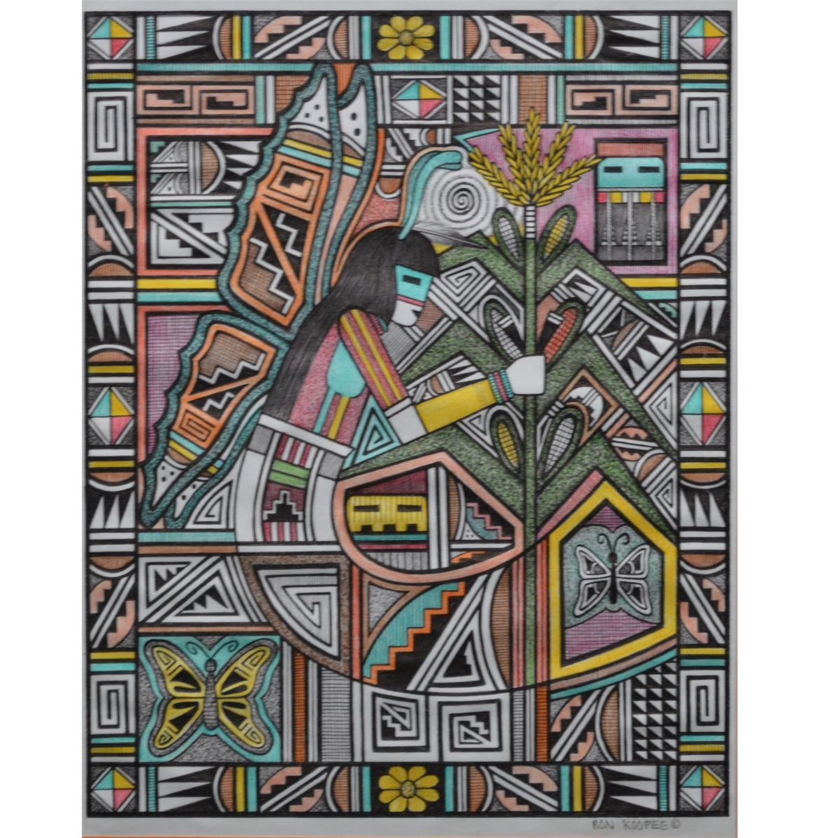 HOPI ORIGINAL DRAWING BY RON KOOPEE
